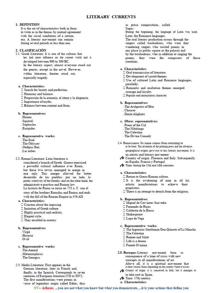 Overview of Literary Movements | PDF | Oedipus