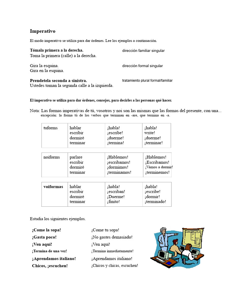 Imperativo | PDF | Verbo | Morfología