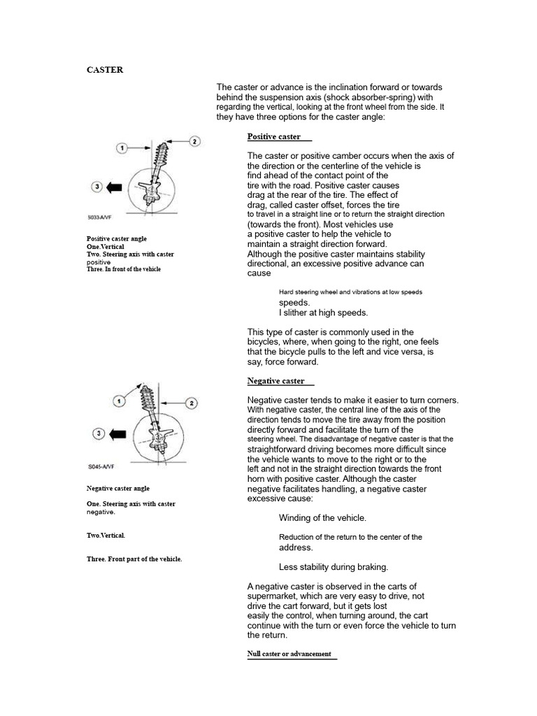Caster and Camber | PDF | Steering | Mechanical Engineering