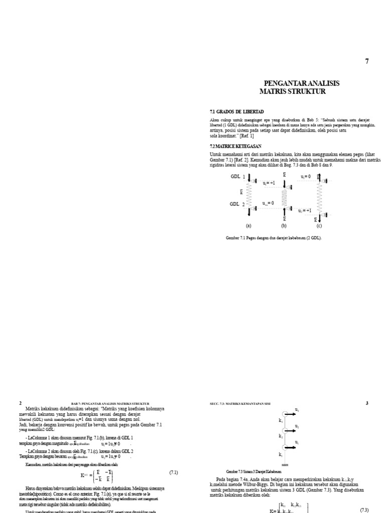 1-Analisis Matriks Struktur PDF | PDF