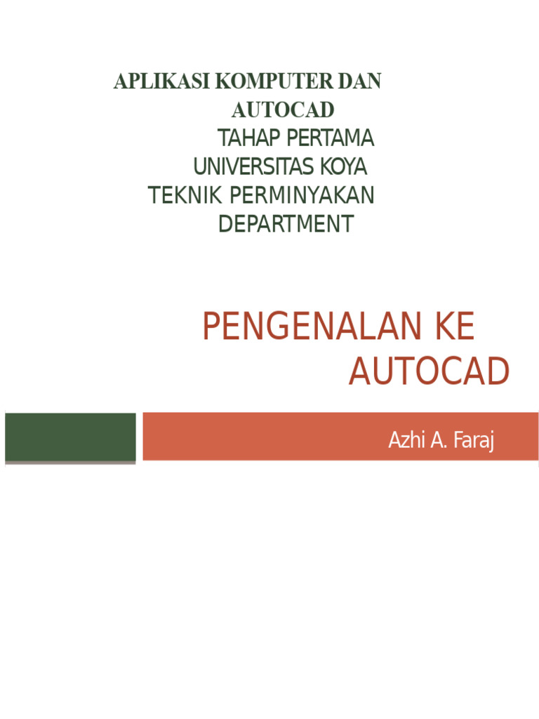 Pengantar Auto Cad | PDF