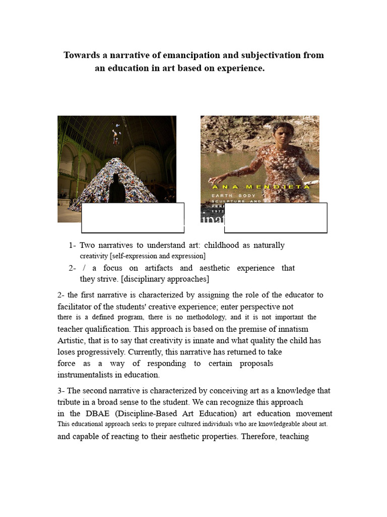Towards A Narrative of Emancipation and Subjectivation From An Art ...