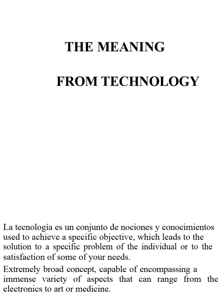 Meaning of Technology | PDF | Epistemology | Knowledge