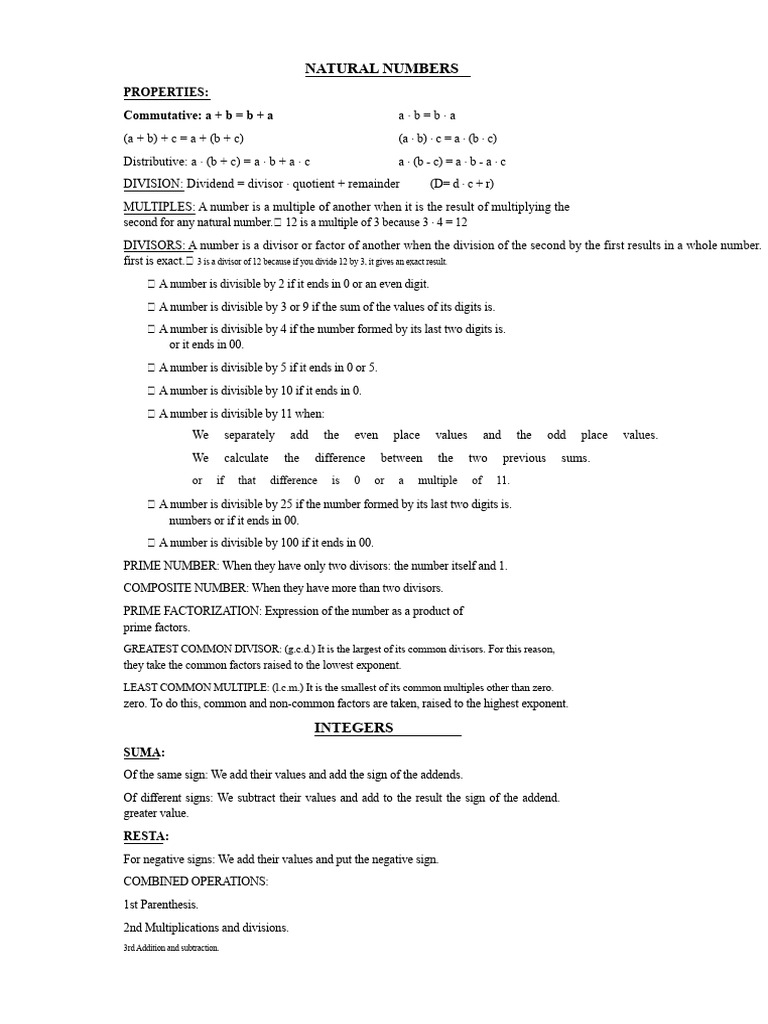 Mathematics 1st Year of Secondary Education | PDF | Division ...