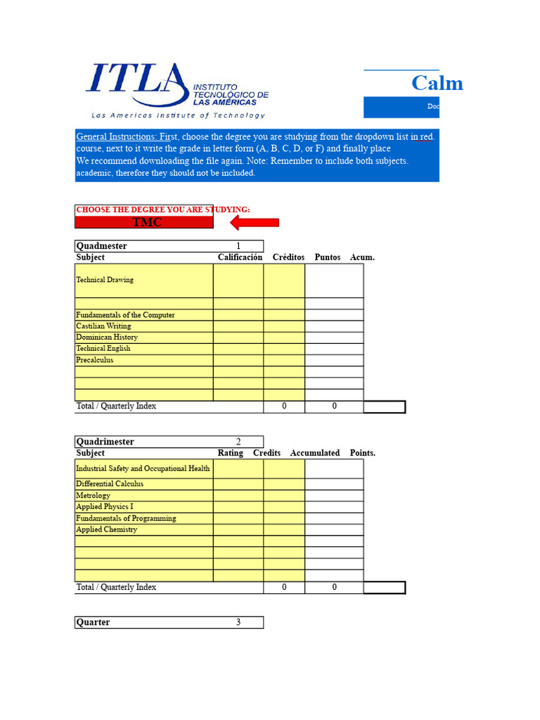 Academic Index Calculation Guide | PDF