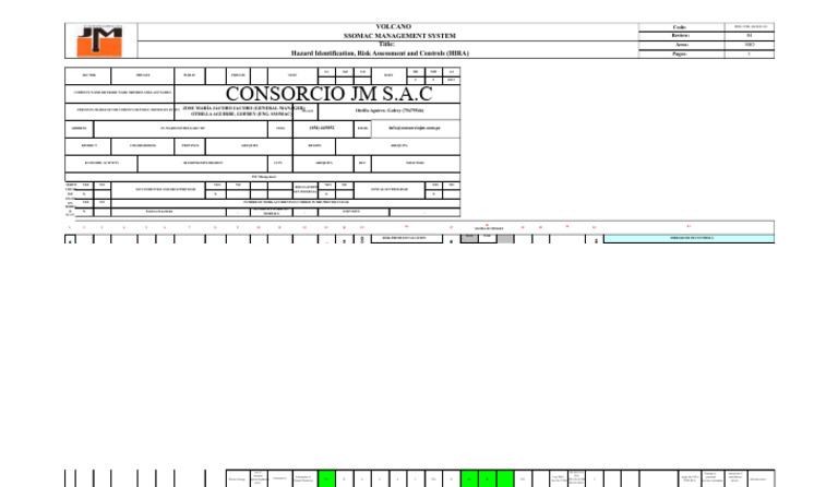 04 IPERC MATRIX ALPAMARCA 05.05.2021 Rev.04 | PDF | Risk | Labor Relations