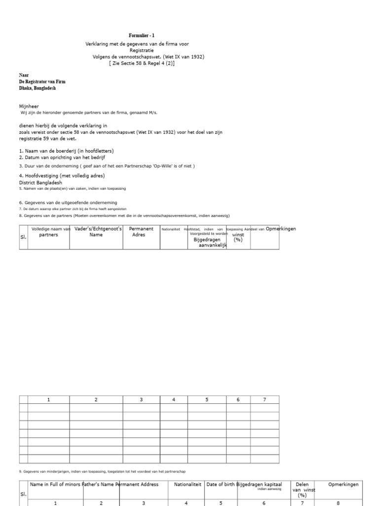 RJSC Formulier - I | PDF