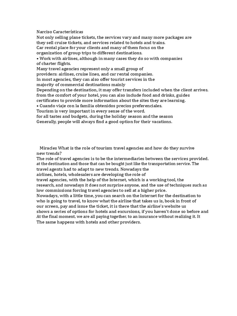 Characteristics, Travel Agencies | PDF