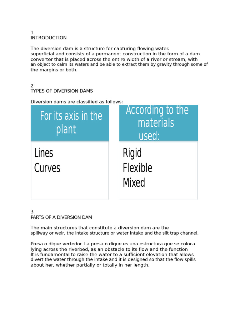 Diversion Dam Design and Analysis Guide | PDF | Dam | Spillway