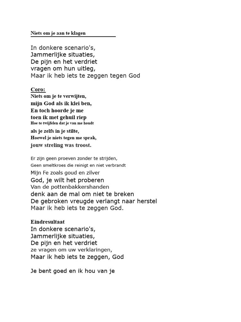 Niets om je te verwijten - IUMP | PDF