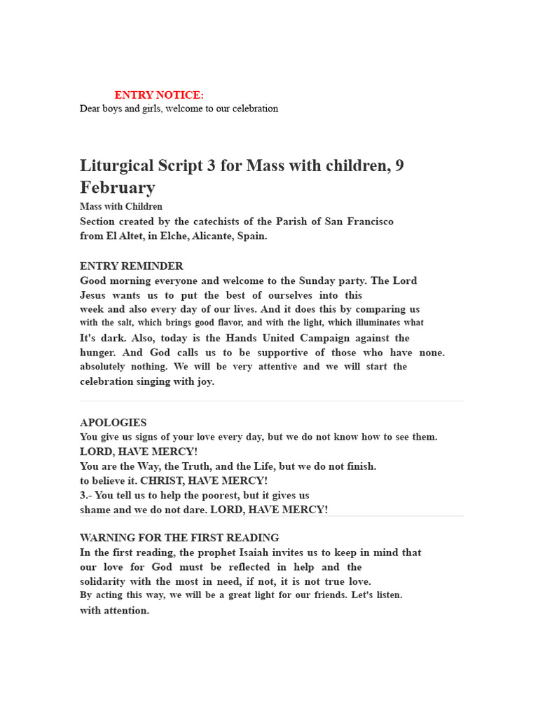 ENTRY MONITION Tomorrow | PDF | Jesus | Theology
