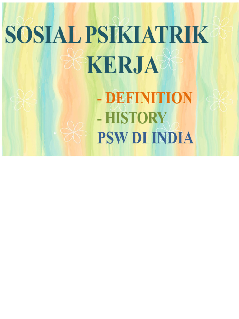 Definisi dan sejarah PSW | PDF