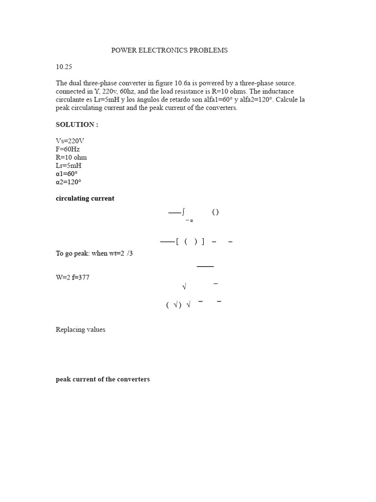 Power Electronics Problems | PDF | Power Electronics | Root Mean Square