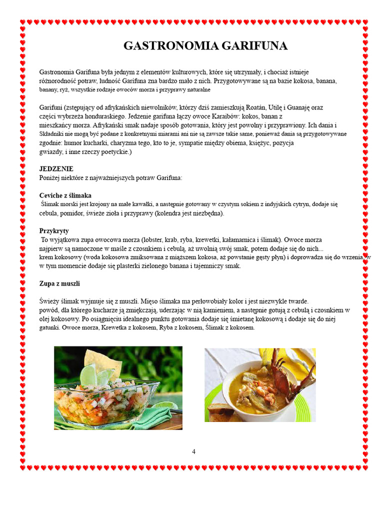 GASTRONOMIA GARIFUNA.docx | PDF