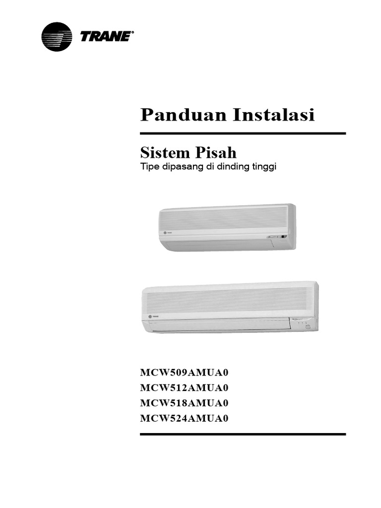 Instalasi Normal Trane Mini Split | PDF