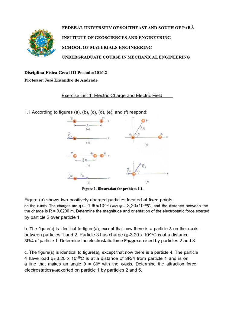 Exercise List 1 - General Physics III | PDF | Atomic Nucleus | Electric ...