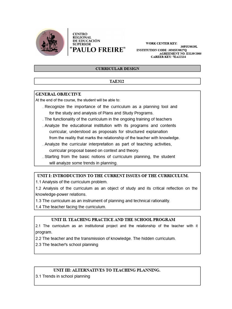 Thematic Content Curriculum Design | PDF | Curriculum | Teachers