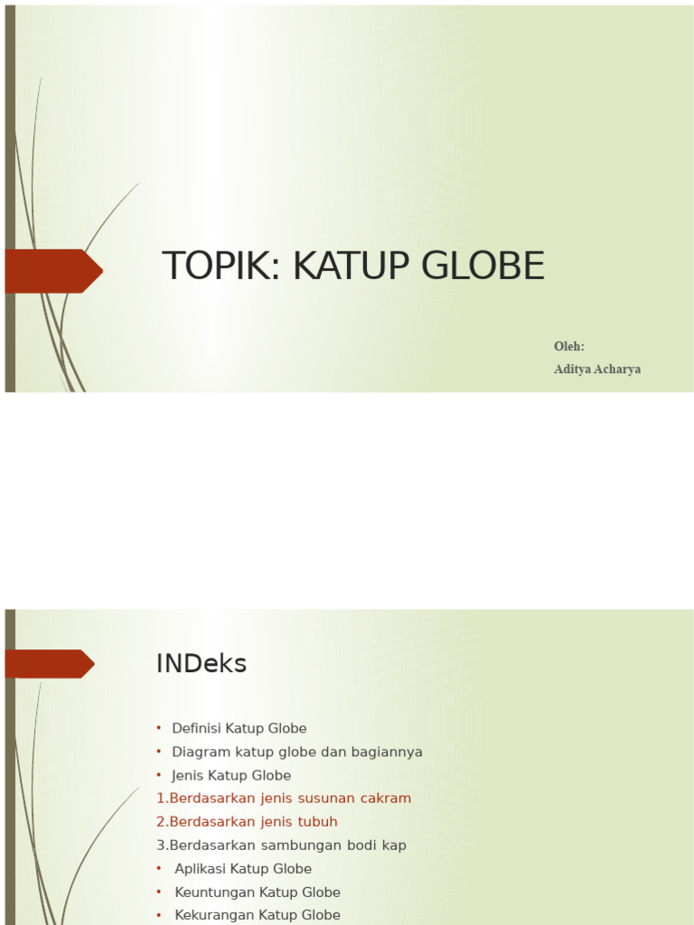 PPT tentang GLOBE VALVE.pptx | PDF