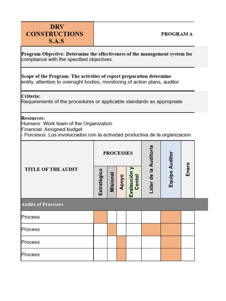 INTERNAL AUDIT PROGRAM | PDF | Audit | Internal Audit