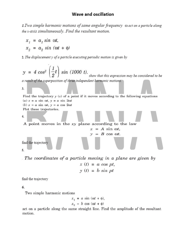 Wave Oscillation | PDF