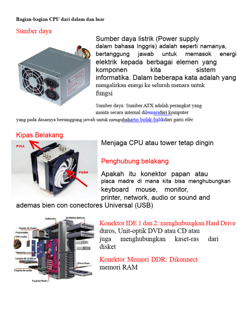 Bagian-Bagian Penting CPU Komputer | PDF