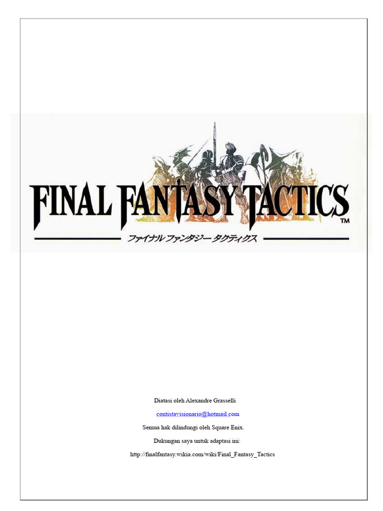Panduan Lengkap Final Fantasy Tactics | PDF