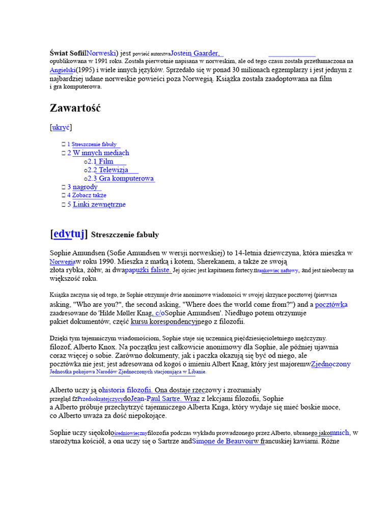 Świat Sophie | PDF