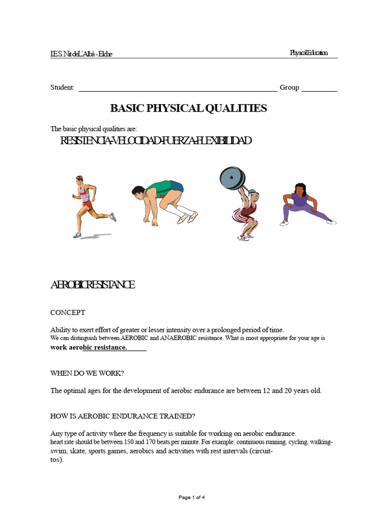Physical Qualities PDF | PDF | Flexibility (Anatomy) | Aerobic Exercise