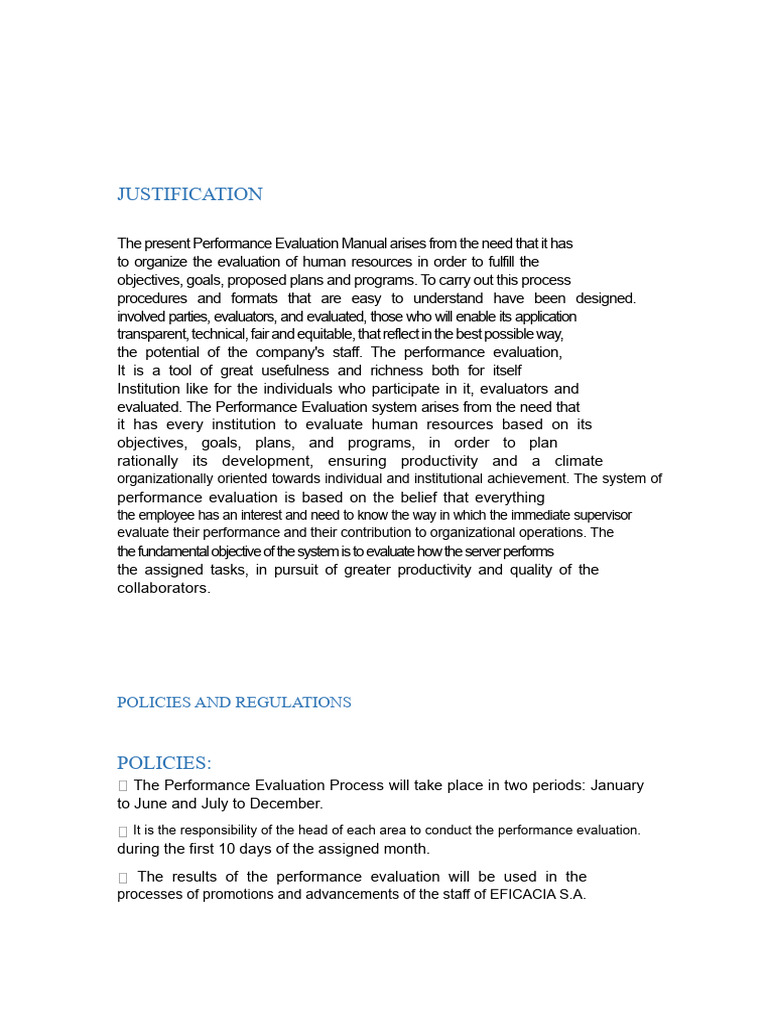 JUSTIFICATION | PDF | Performance Appraisal | Employment