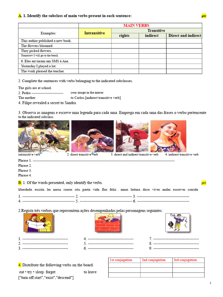 Verb Test 1.docx | PDF | Verb | Grammatical Tense