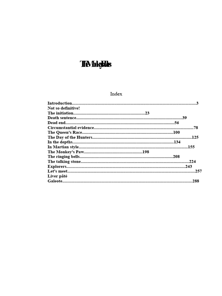 The Monkey's Finger | PDF