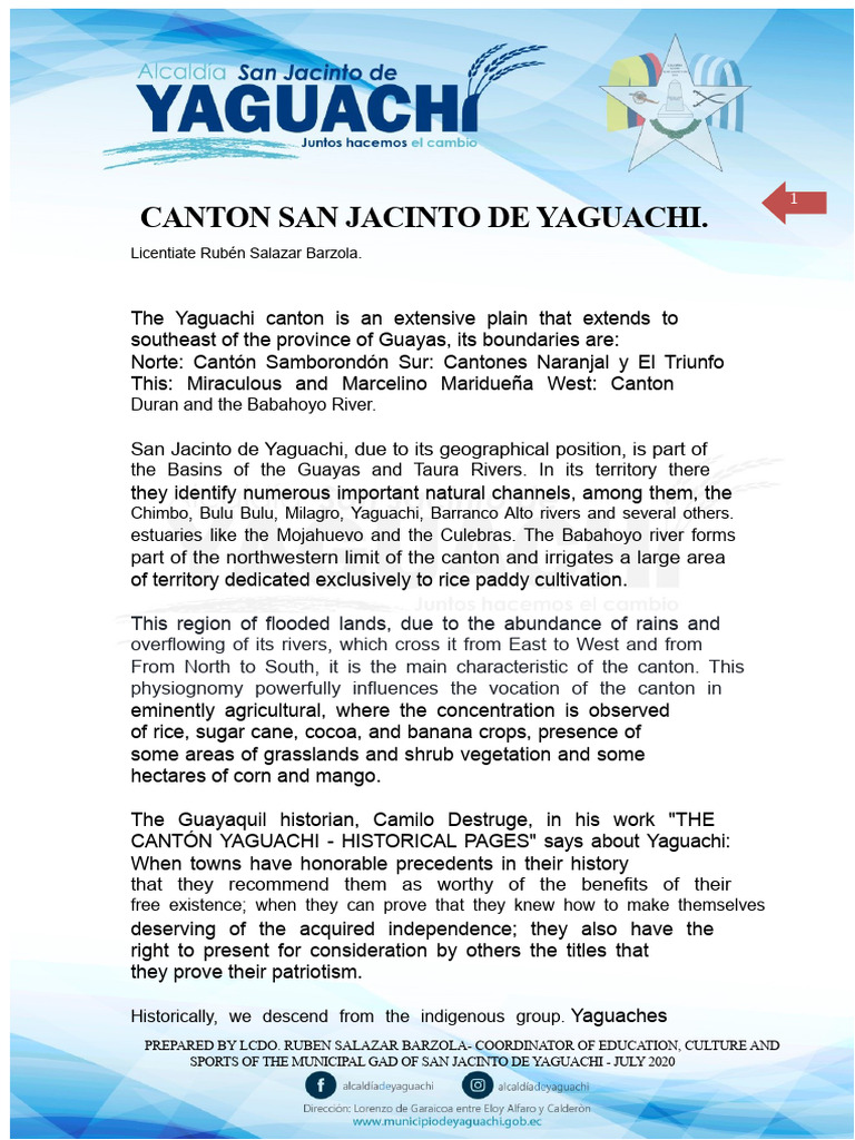 MONOGRAPH OF YAGUACHI - 2020. | PDF