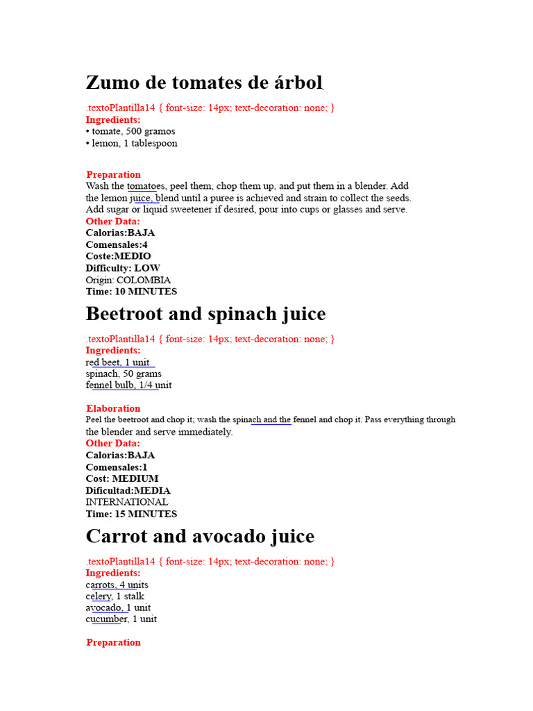 10 Healthy Juice Recipes and Benefits | PDF | Juice | Diet & Nutrition