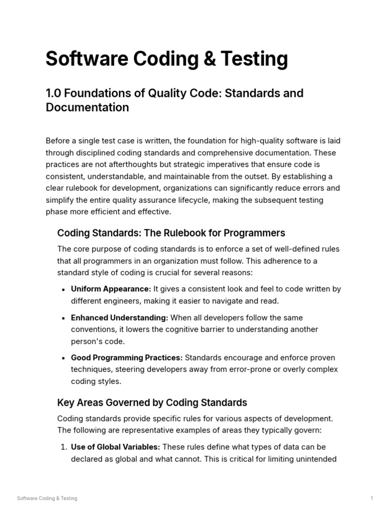SE Software Coding and Testing | PDF | Software Testing | Unit Testing