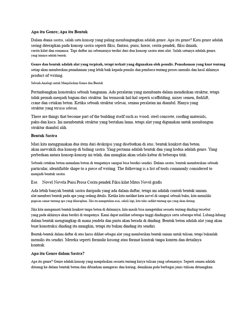 Apa itu Genre | PDF