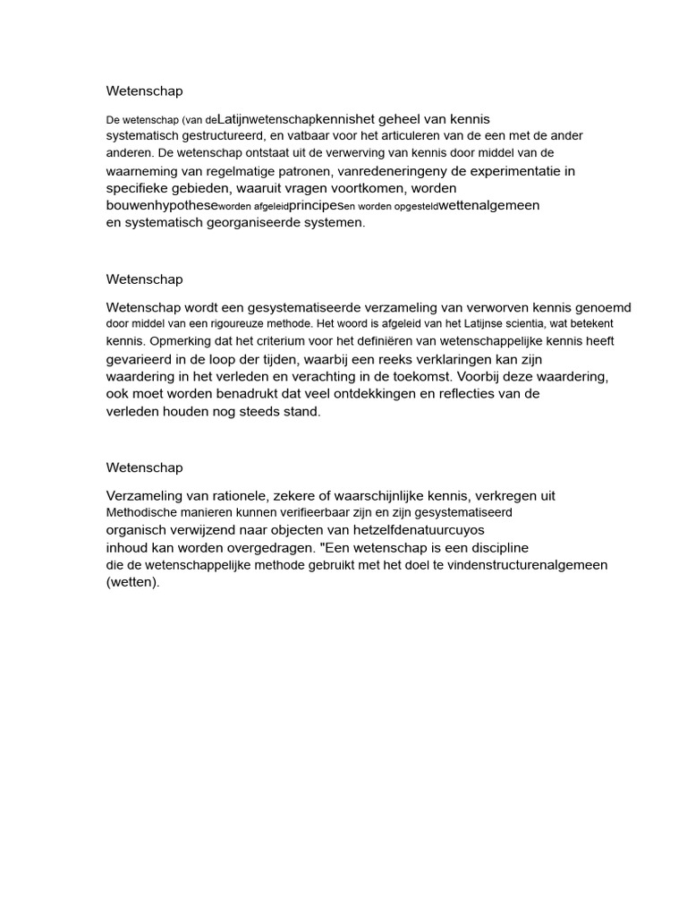 3 Definities Van Wetenschap | PDF