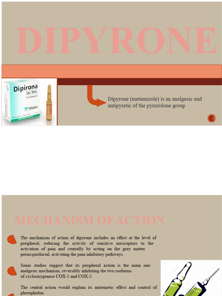 Dipyrone: Uses, Dosage, and Risks | PDF