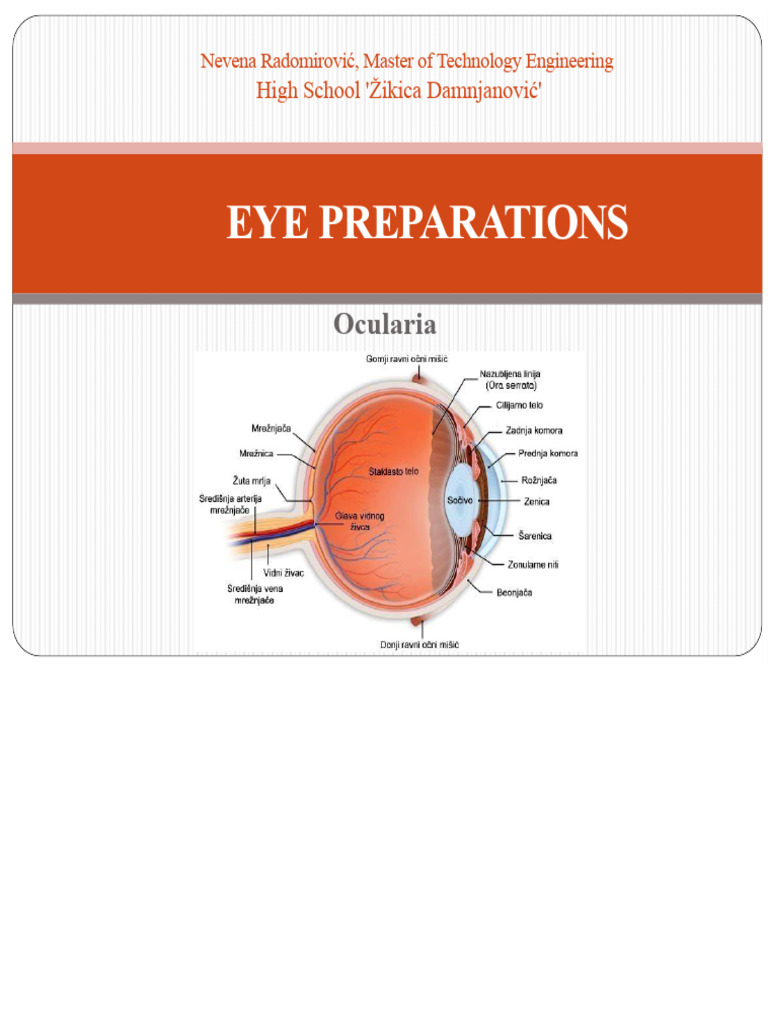 Liquid Medicinal Preparations For The Eyes | PDF | Buffer Solution ...