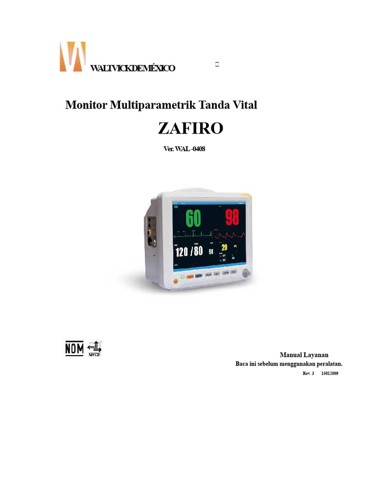 Manual Layanan Monitor Multiparametrik Tanda Vital Zafiro Rev. 3 2009 ...
