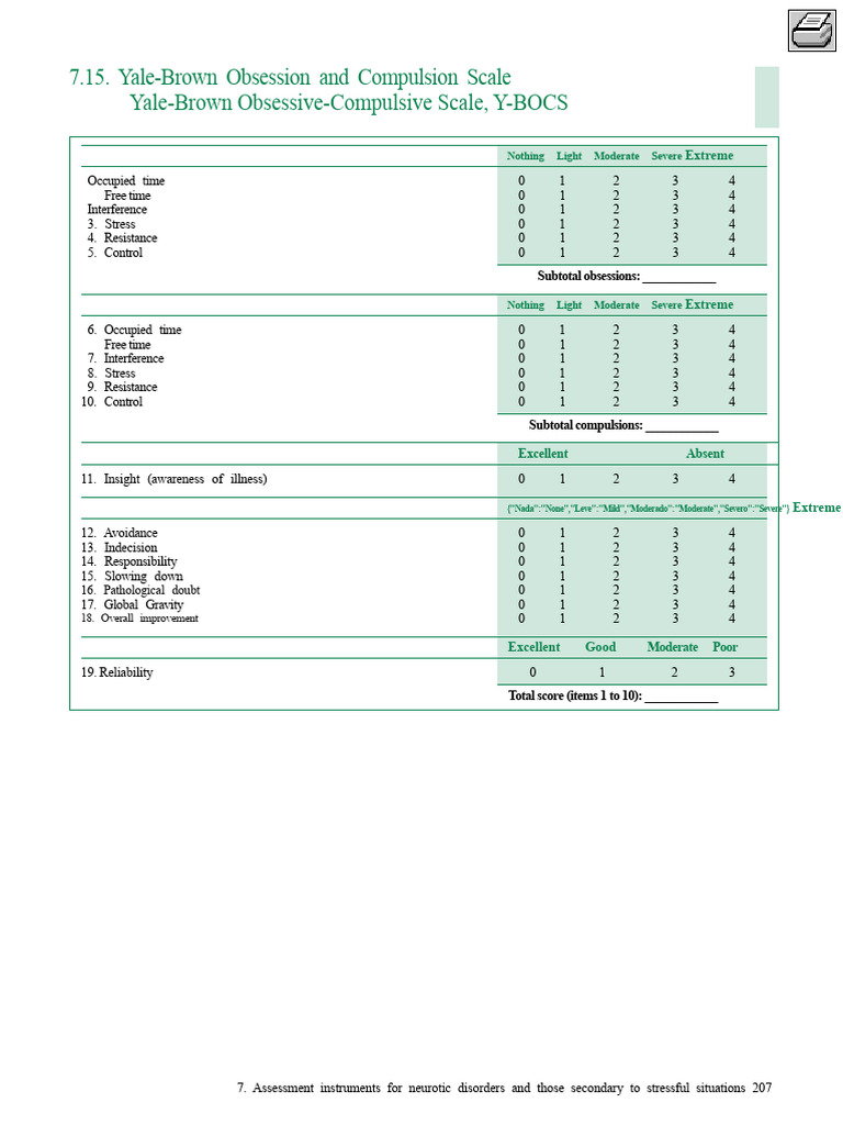 Compulsion Scale | PDF | Obsessive–Compulsive Disorder | Emotions