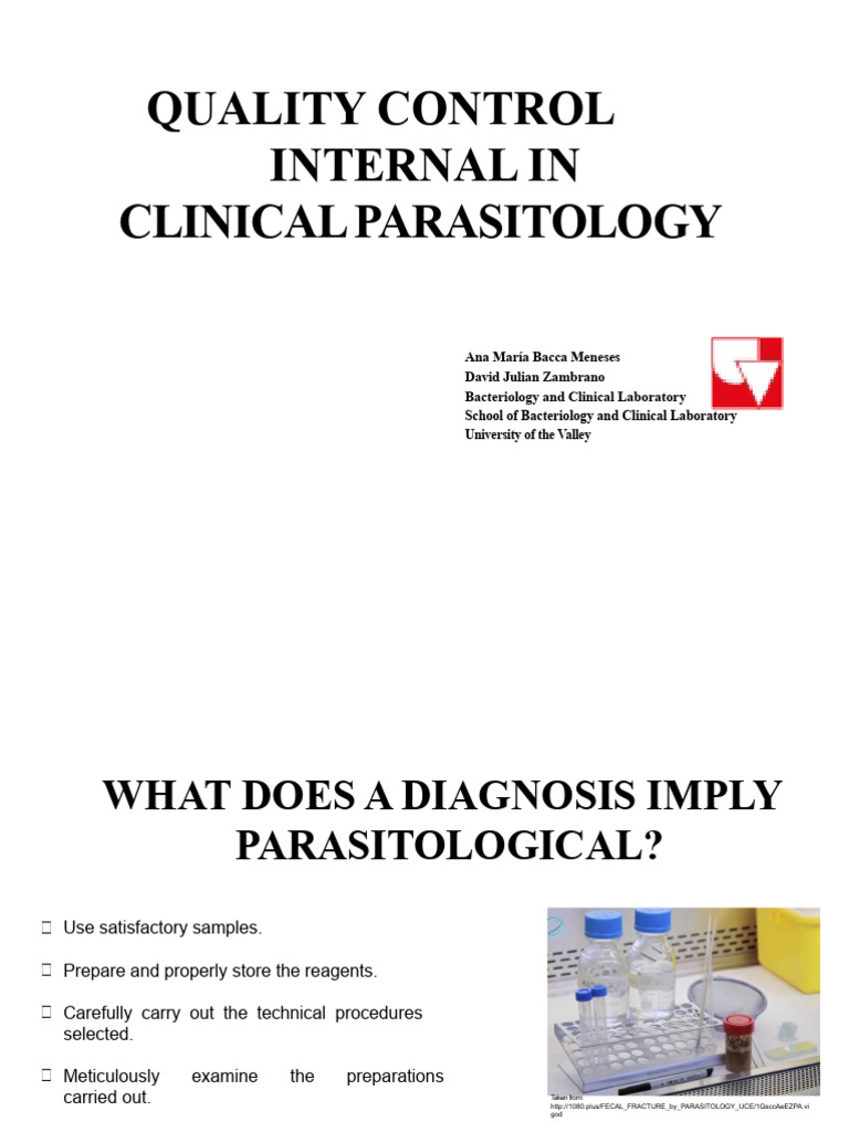 Internal Quality Control in Parasitology | PDF