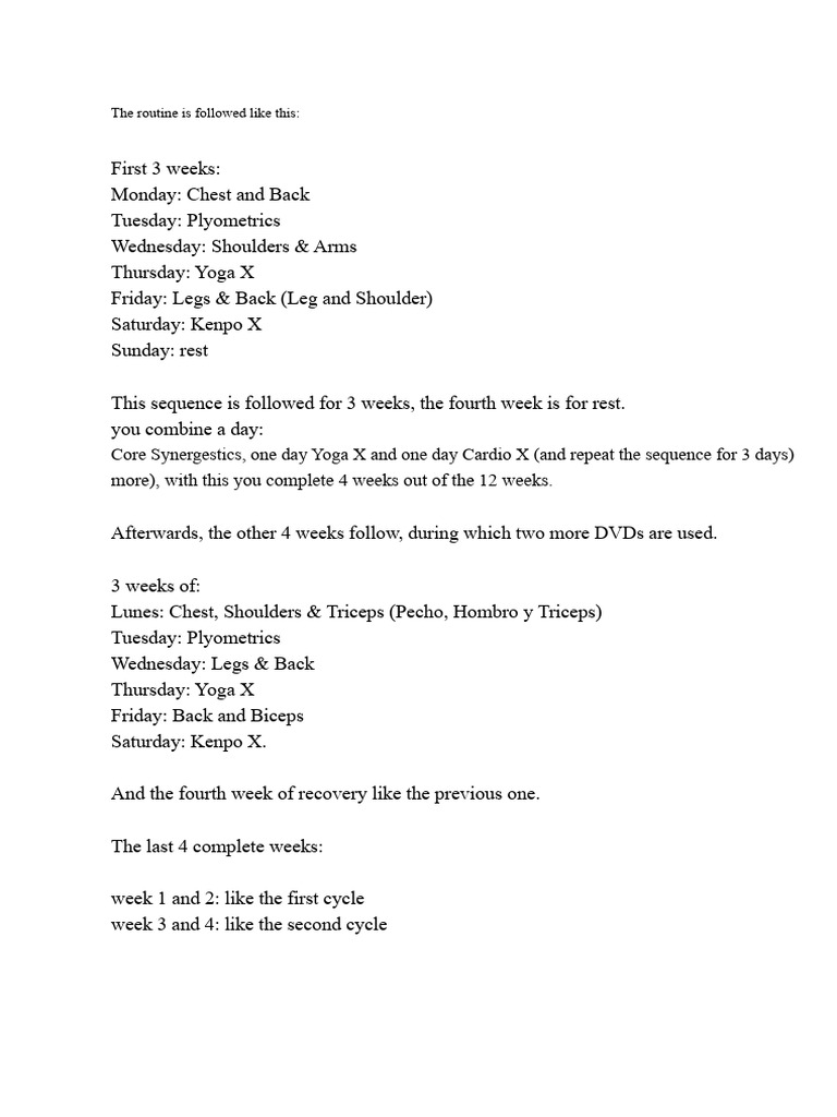 p90x Full Step Routine | PDF
