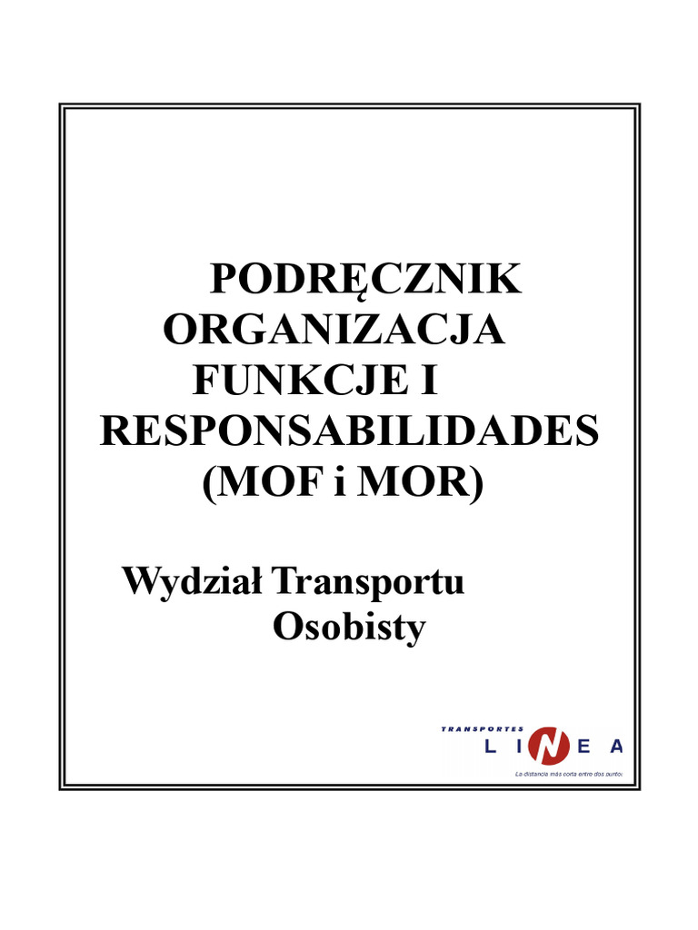 MOF Transport Osobowy-TDP | PDF