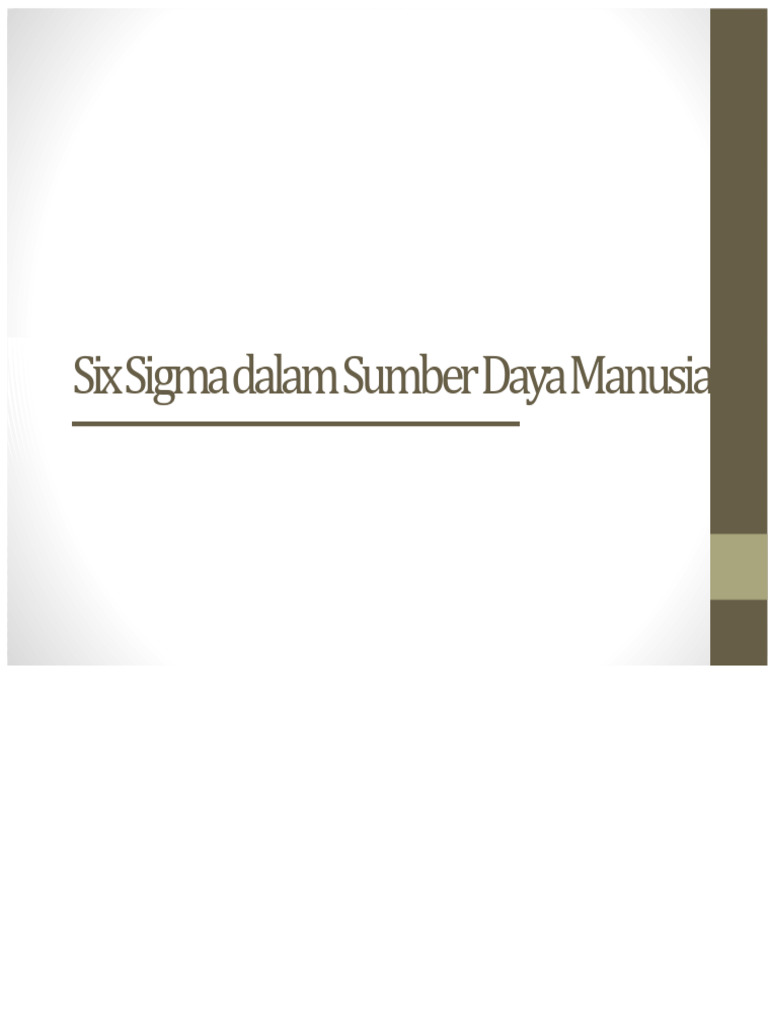 Six Sigma dalam HR | PDF