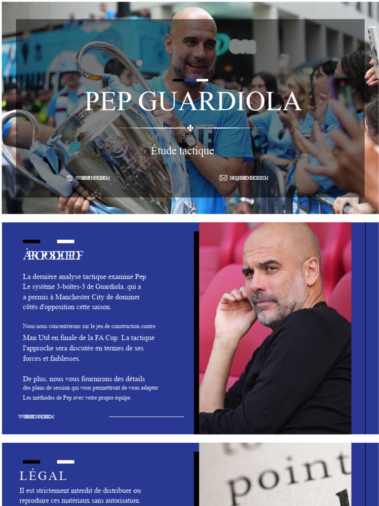 Tactiques de Guardiola à Manchester City | PDF | Défenseur (football ...