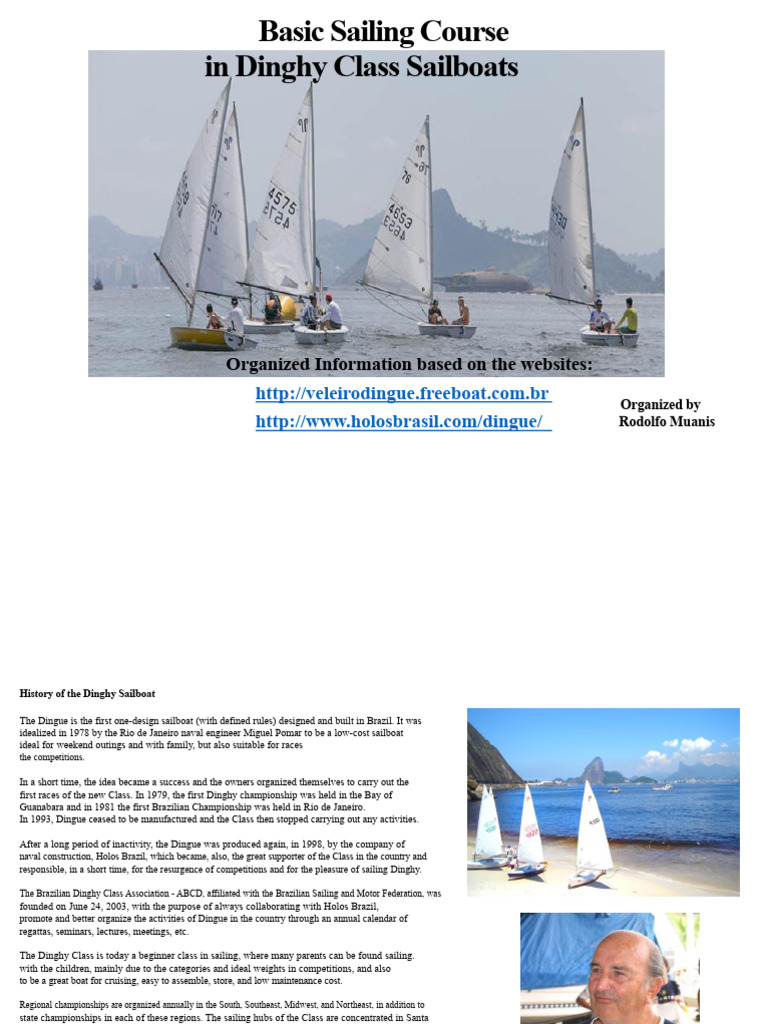 Basic Sailing Course Dinghy Sailboat | PDF | Water Transport | Watercraft