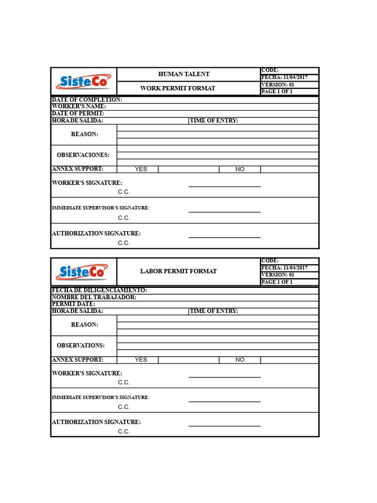 Format Permits PDF | PDF