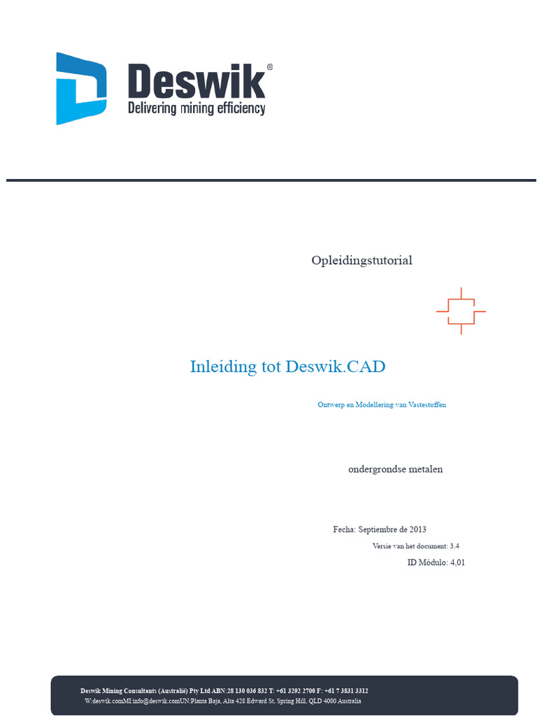 Deswik-handleiding | PDF