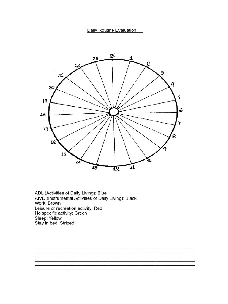 Daily Routine Activity Color Code Guide | PDF