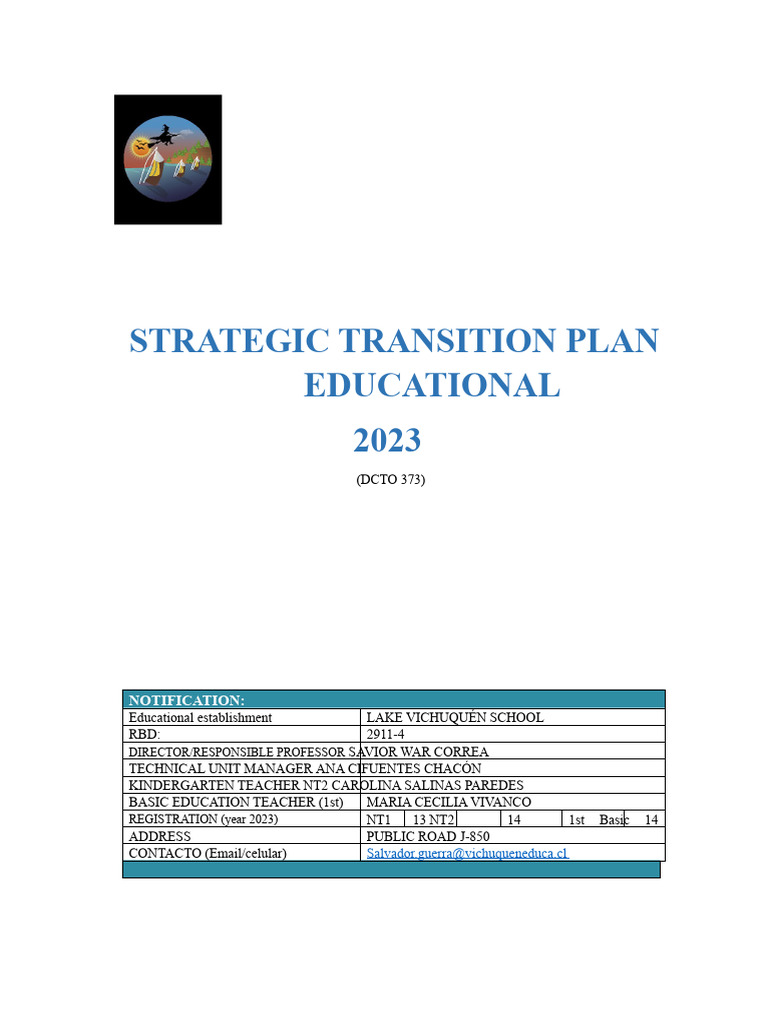 Strategic Transition Plan for Education | PDF | Well Being | Learning